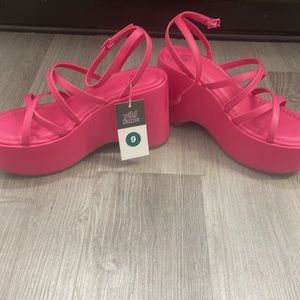 wild fable | Shoes | Nwt Pink Platform Heels | Poshmark